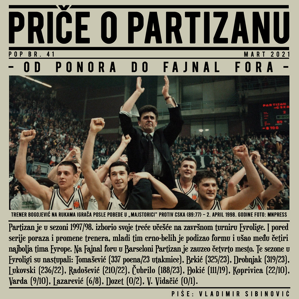Priče o Partizanu – POP 41 – KKPartizanShop.com