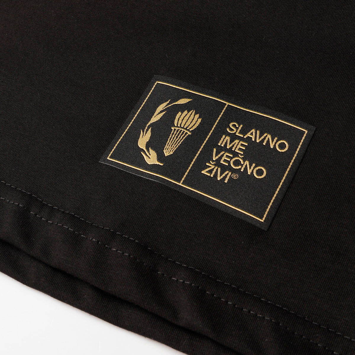 Majica kratkih rukava "Slavno ime večno živi", black on black ...